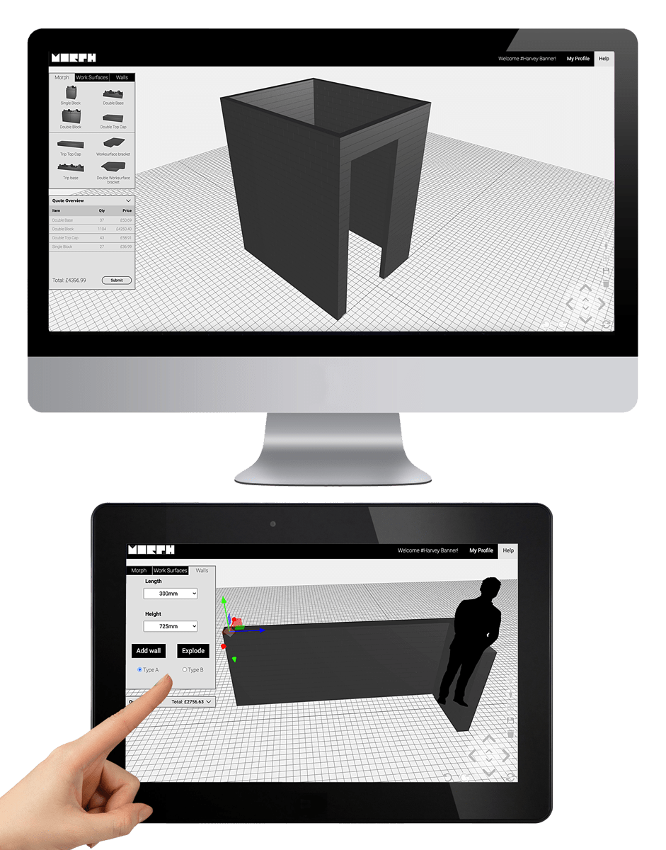 Design in 3D Custom Furniture using Morph Bricks - Case Study